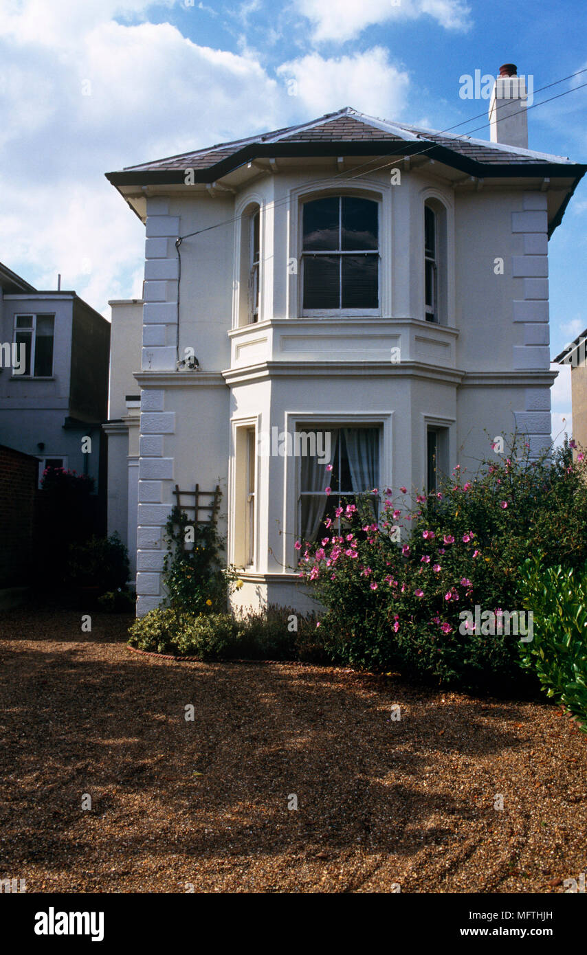 Exterior of Victorian house with bay windows Stock Photo - Alamy