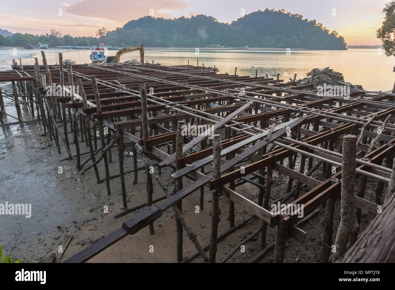 constuction site on the beach Stock Photo - Alamy
