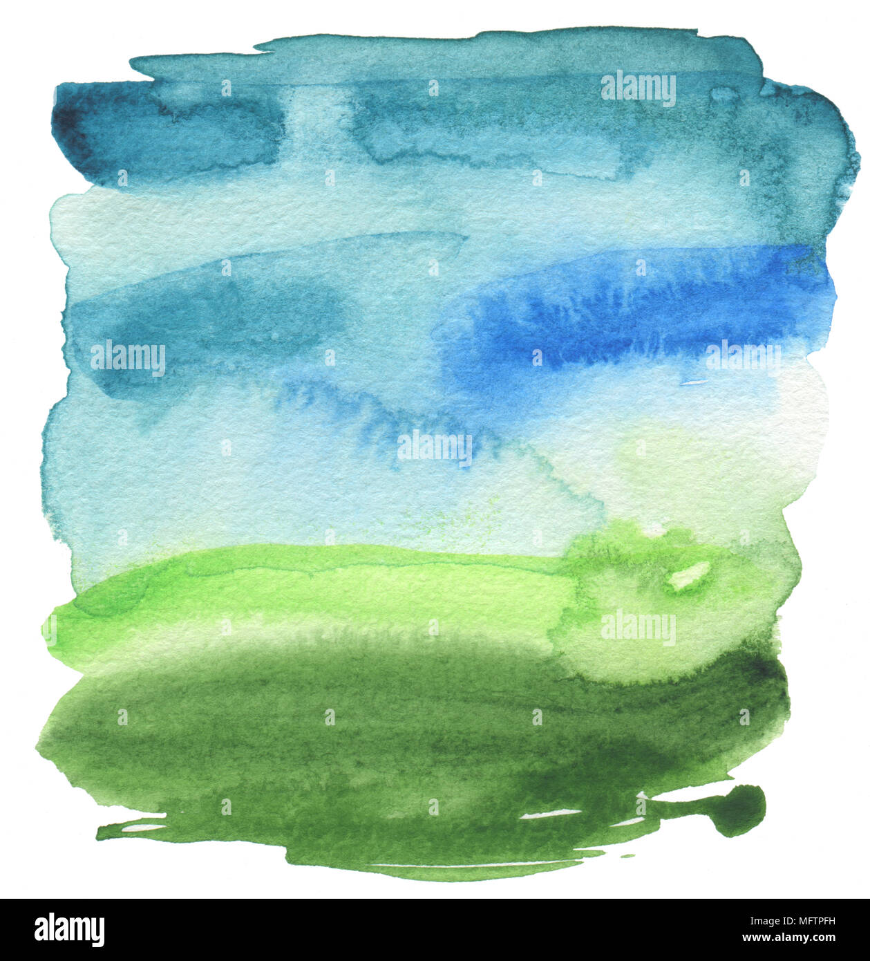 Abstract acrylic and watercolor painted frame. Texture paper background ...