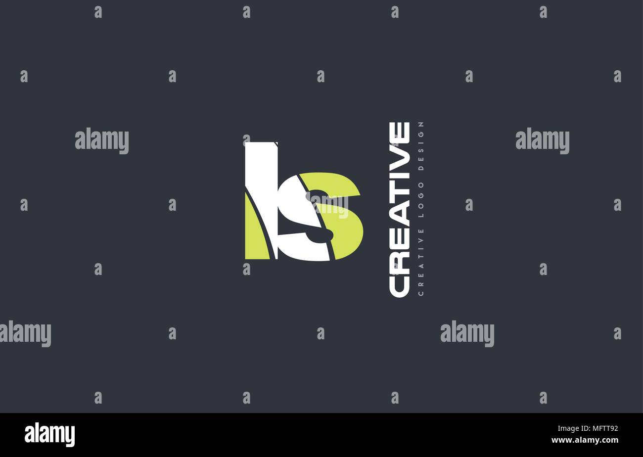 joint joined letter combination ls l s alphabet green blue blackground ...