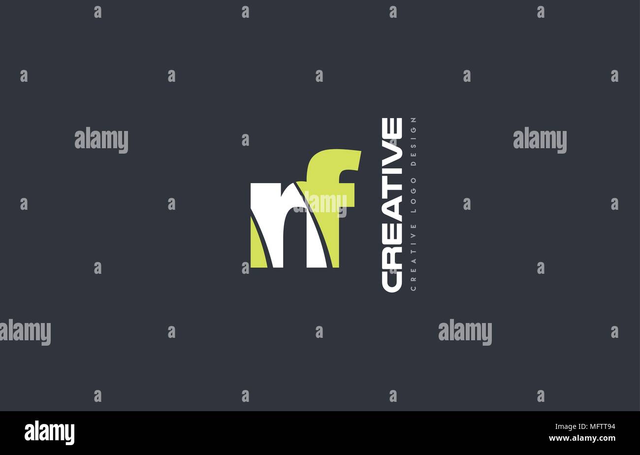 joint joined letter combination rf r f alphabet green blue blackground ...