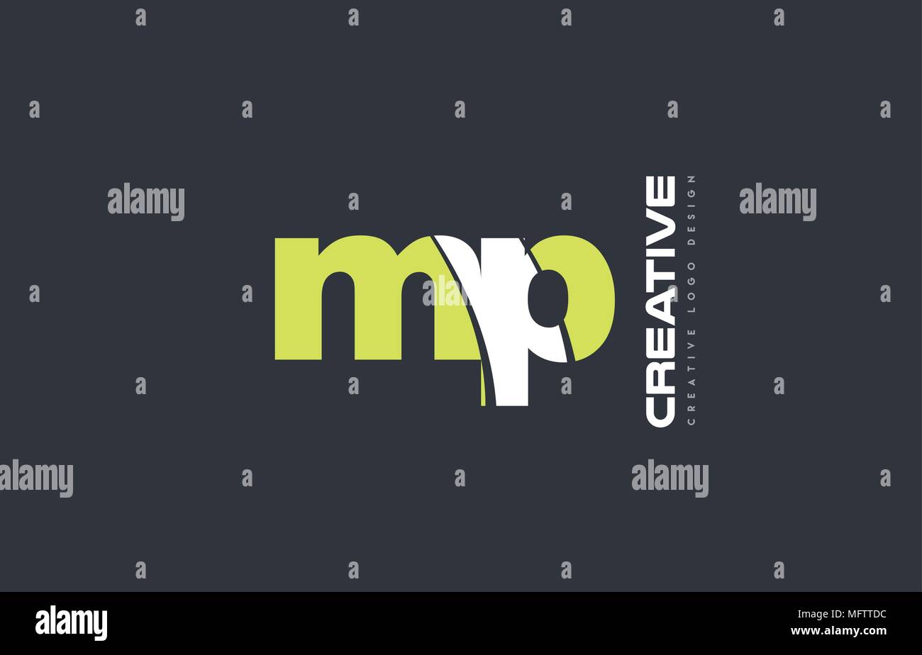 joint joined letter combination mp m p alphabet green blue blackground ...