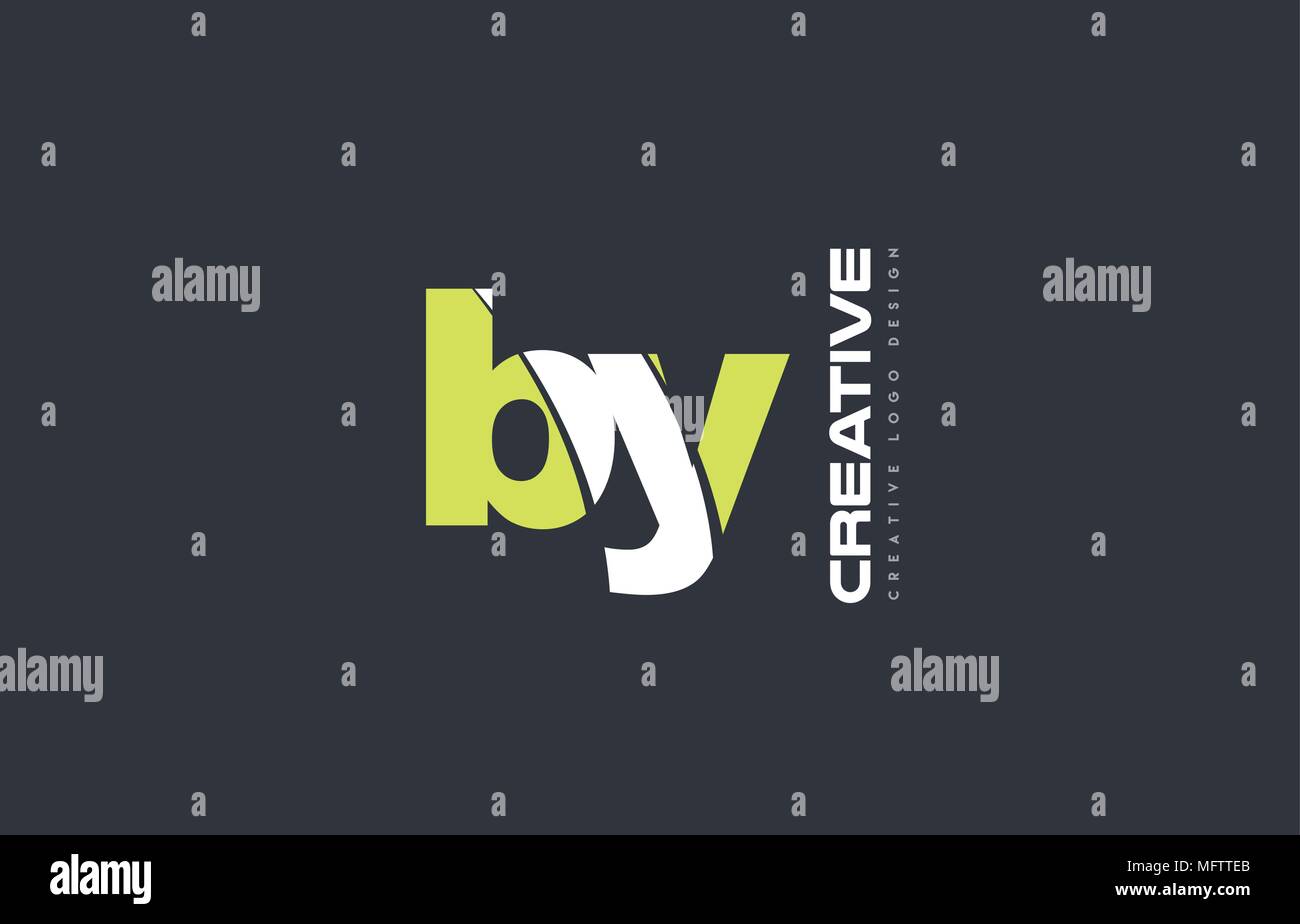 joint joined letter combination by b y alphabet green blue blackground ...