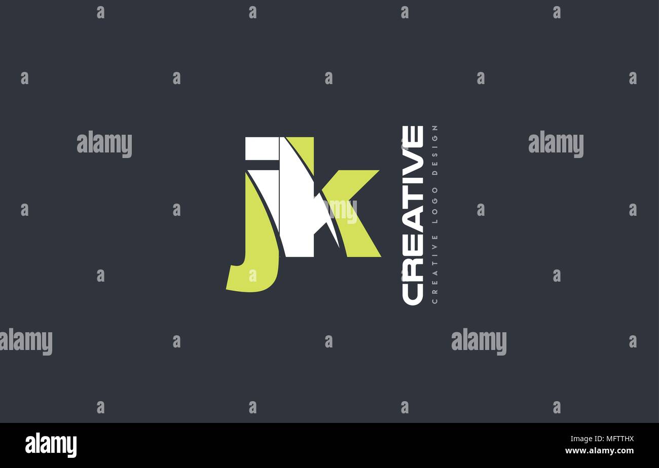 joint joined letter combination jk j k alphabet green blue blackground ...