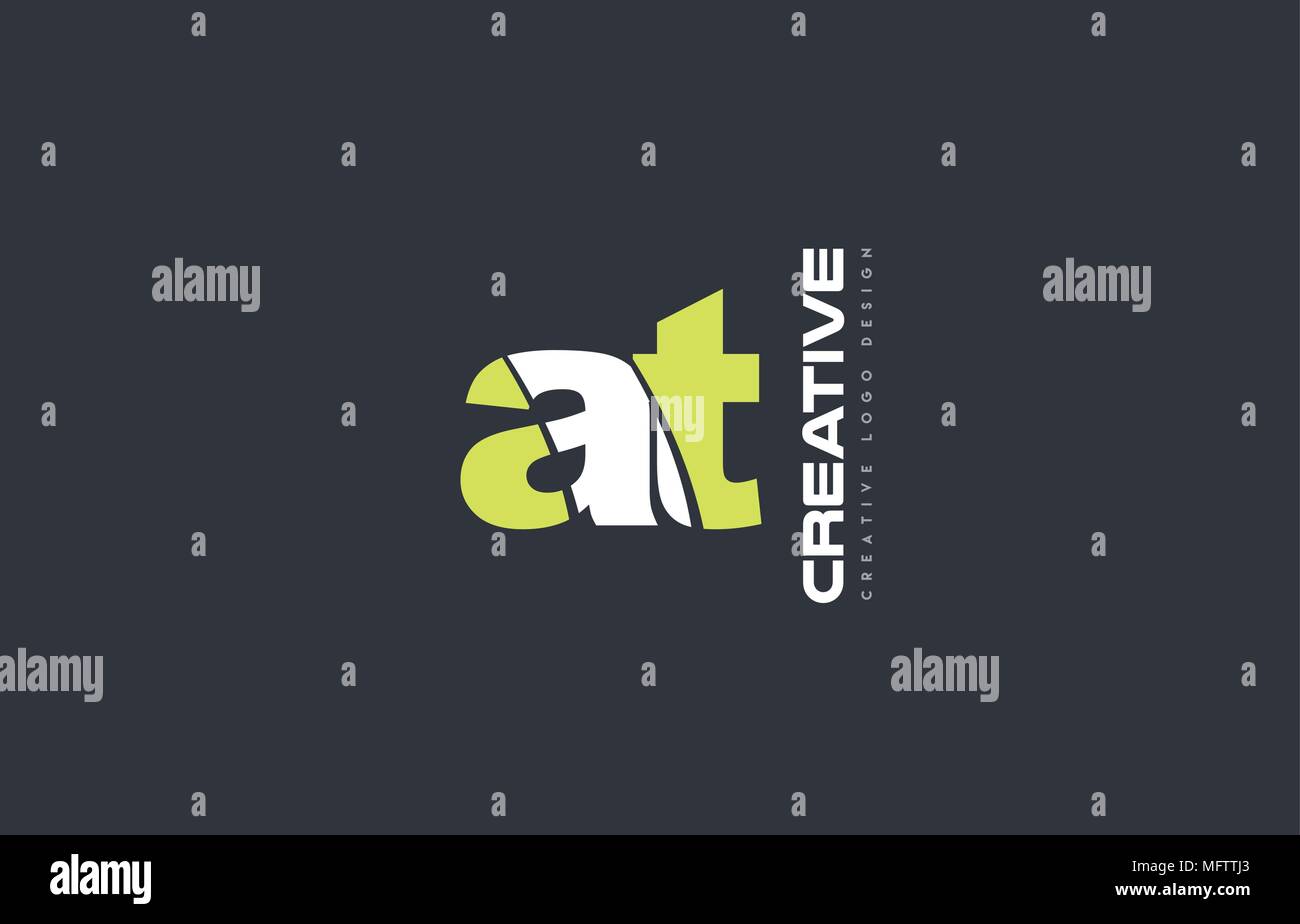 joint joined letter combination at a t alphabet green blue blackground ...