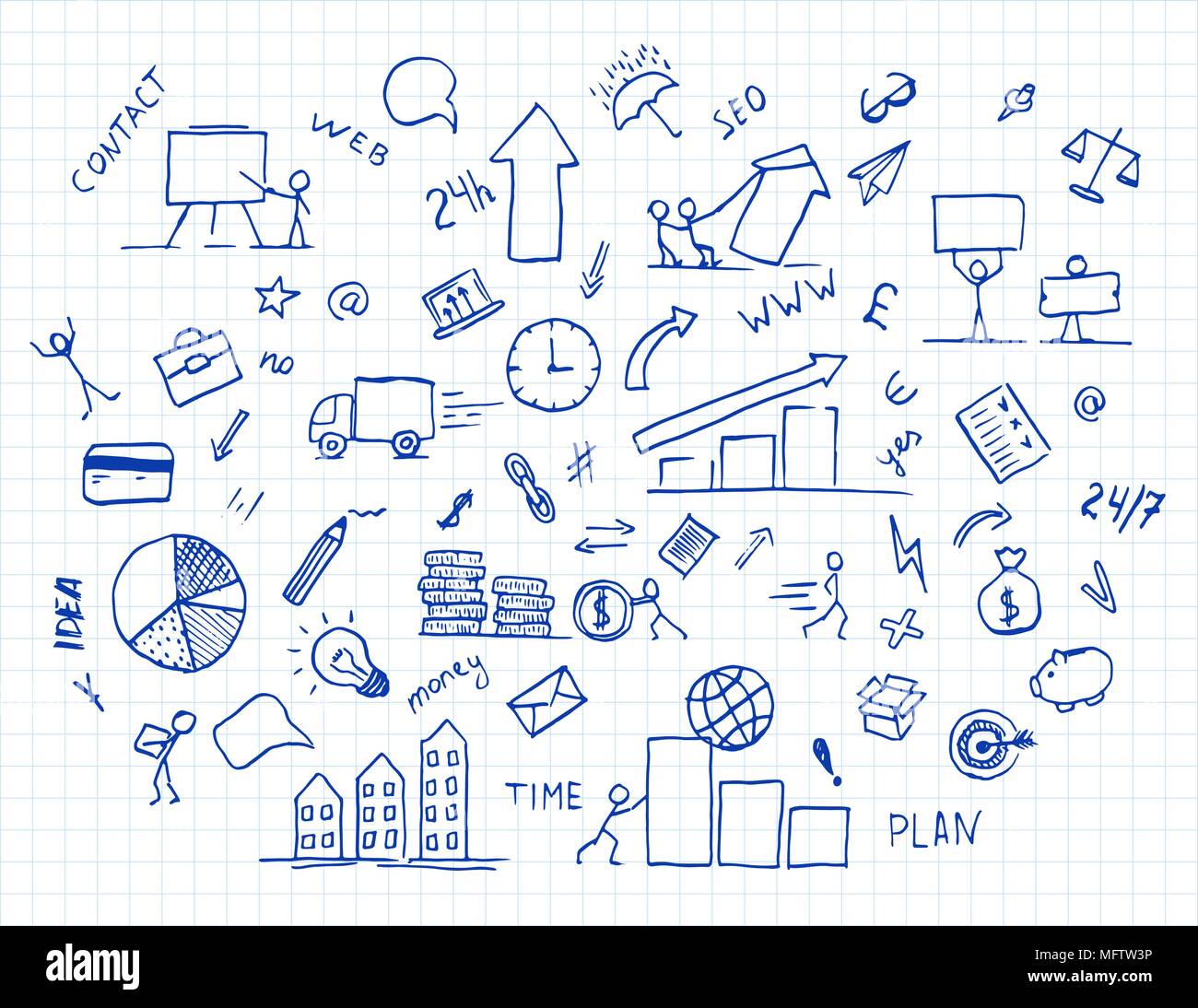 hand drawn business doodle element. Sketch illustration Stock Vector ...