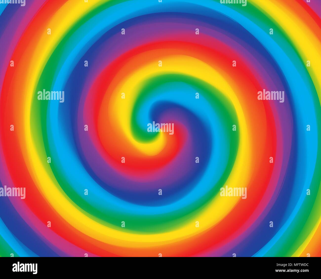 Abstract swirl twisted radial gradient rainbow background. Vector ...