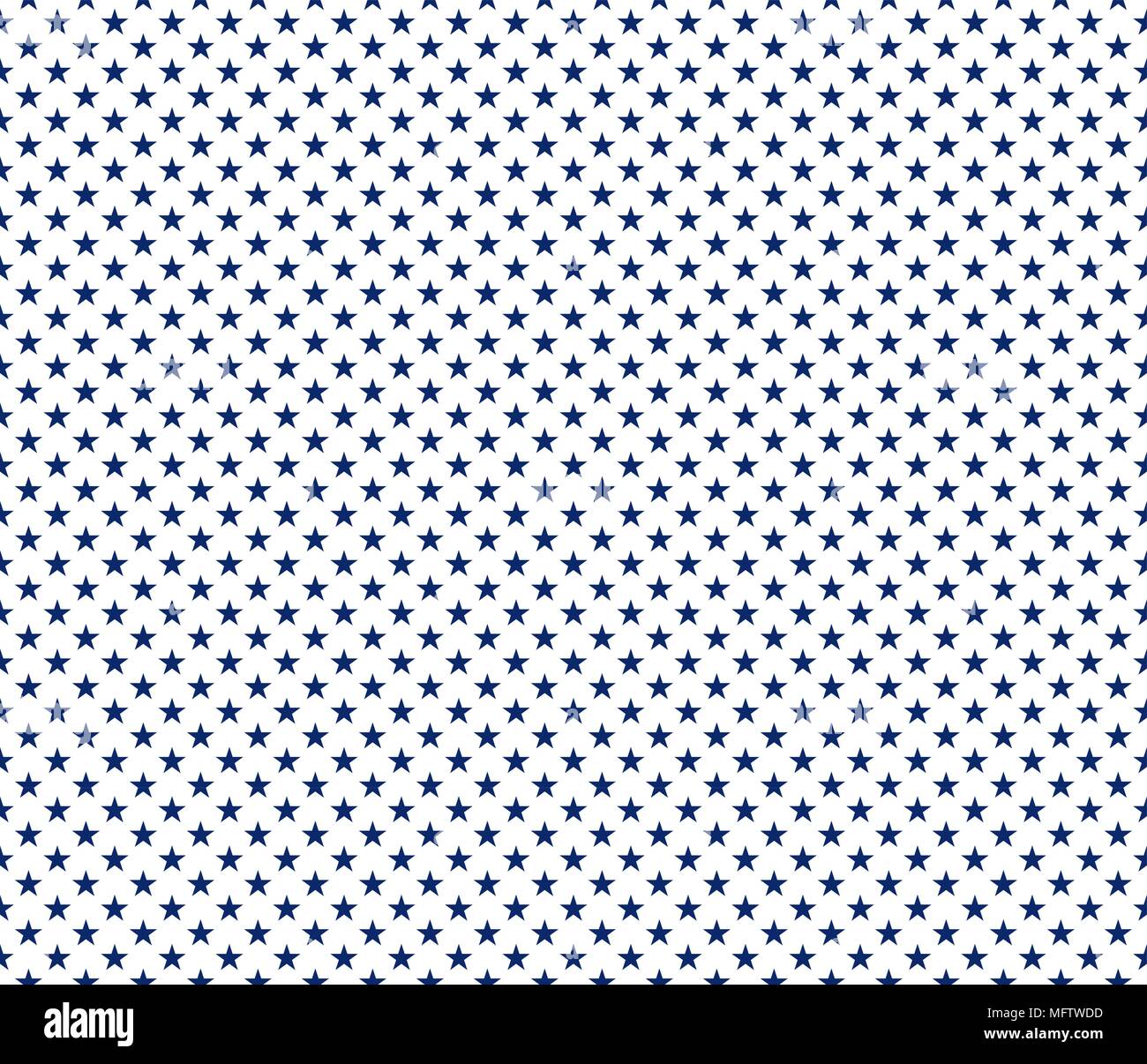 American patriotic seamless pattern blue stars on white background ...