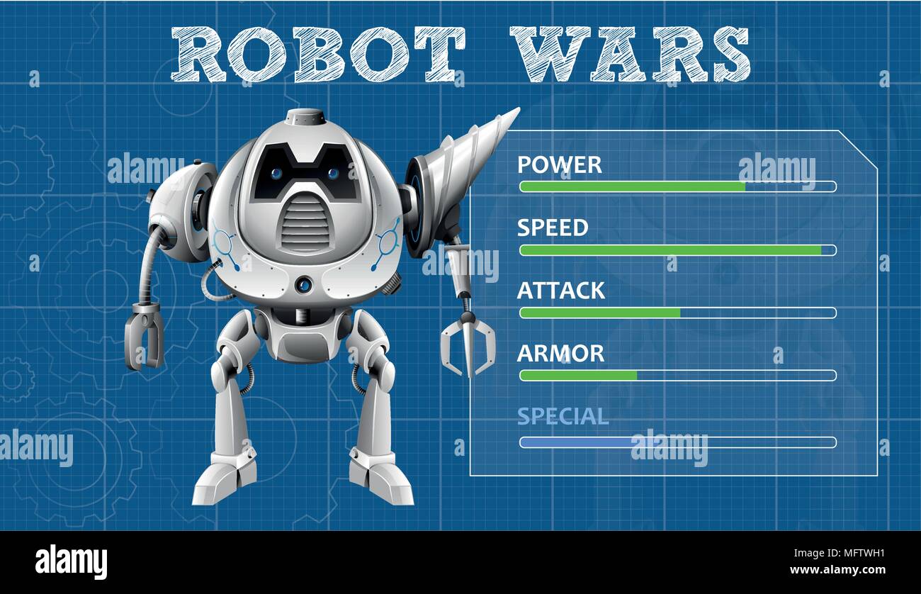 A Modern Robot Game Template illustration Stock Vector Image & Art - Alamy