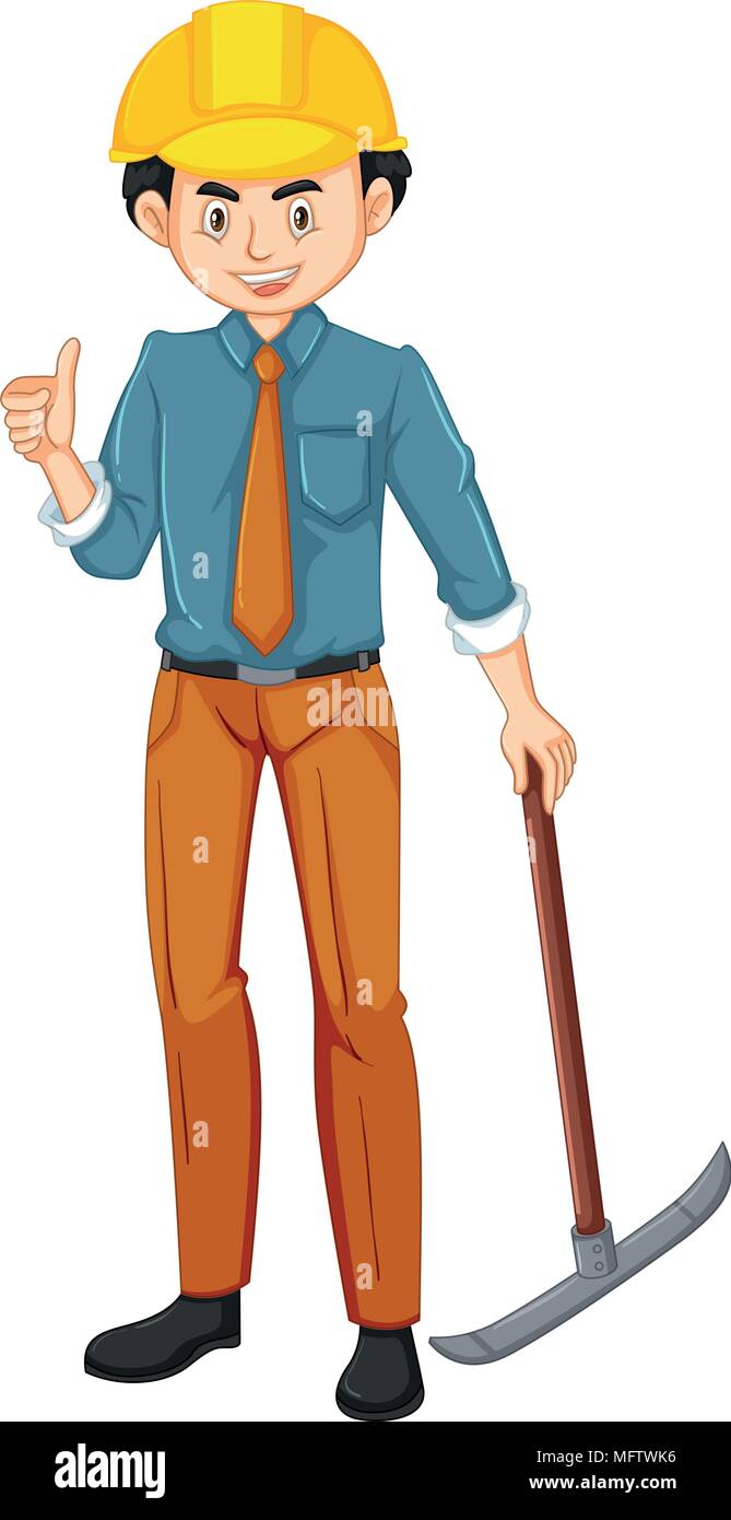 Engineer in helmet drawing Stock Vector Images - Alamy