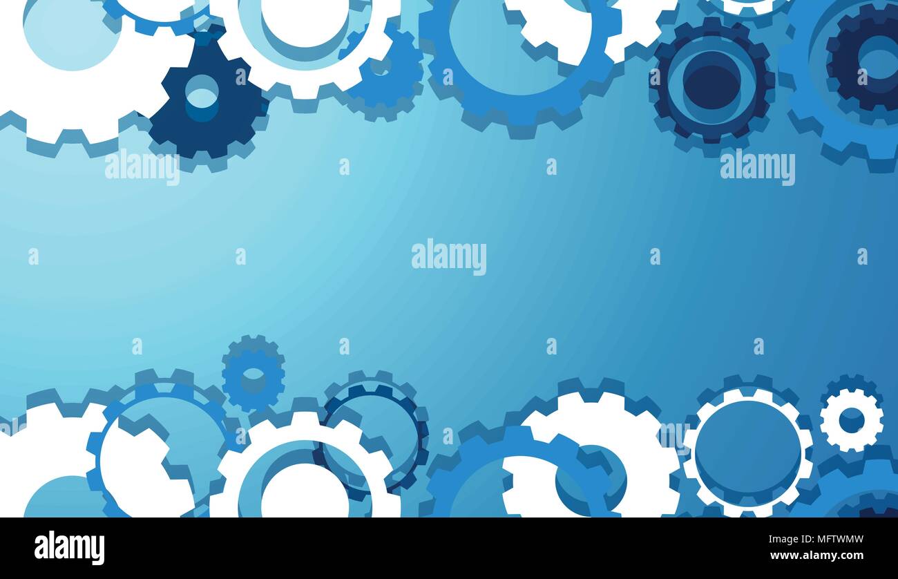 Engineering Gears Wallpaper in Blue illustration Stock Vector Image ...