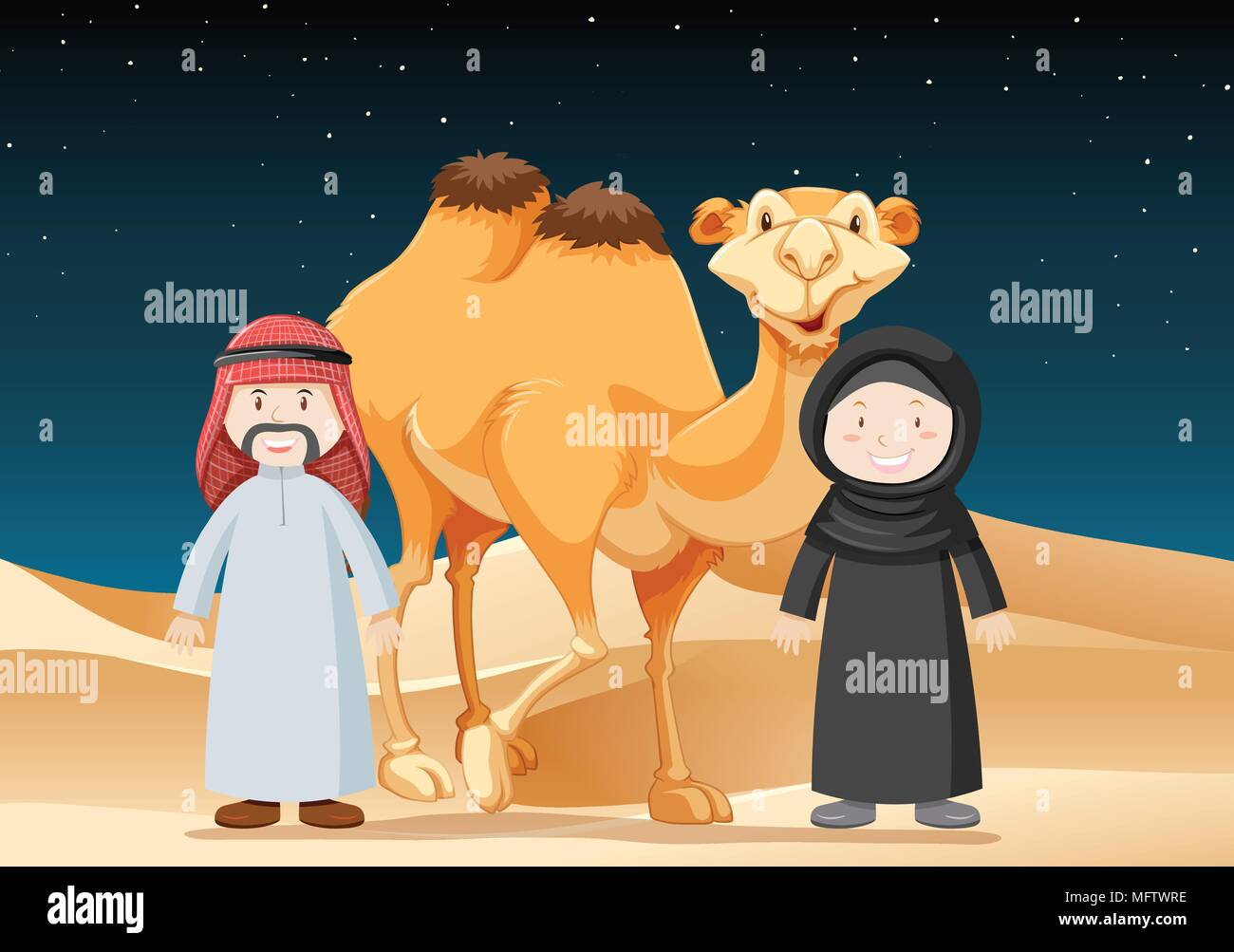 Desert arabian people Stock Vector Images - Alamy