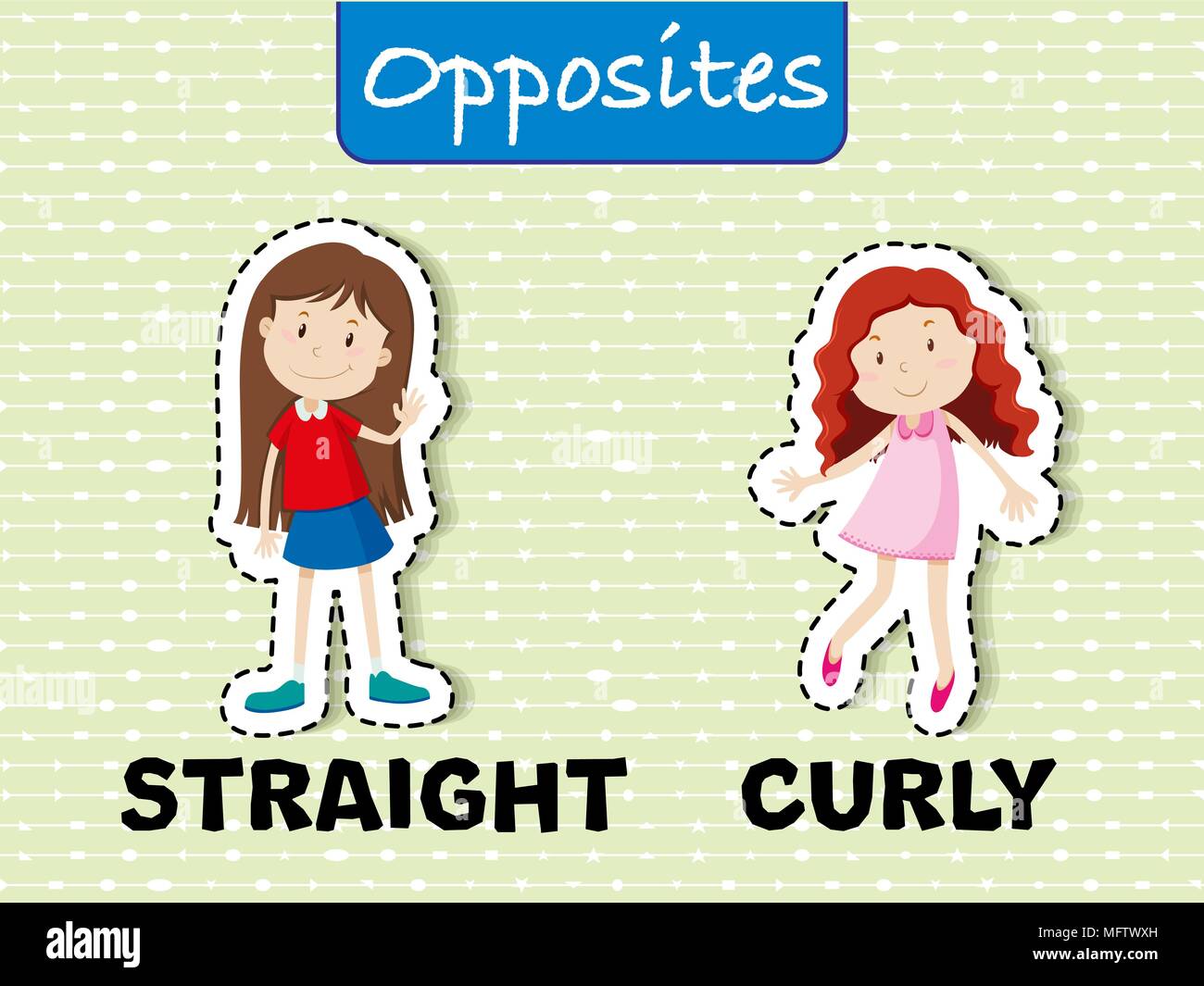 Opposite English Words on Green Background illustration Stock Vector ... Opposite English Words on Green Background illustration Stock Vector ...
