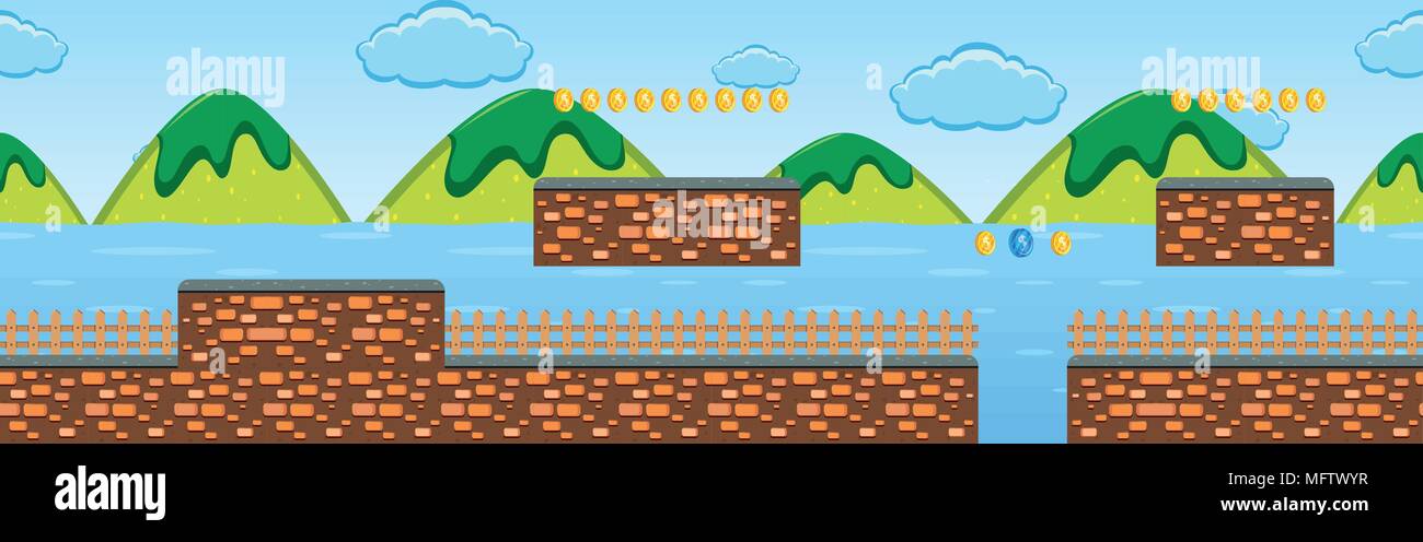 A Coin Collecting Game Template illustration Stock Vector Image & Art ...