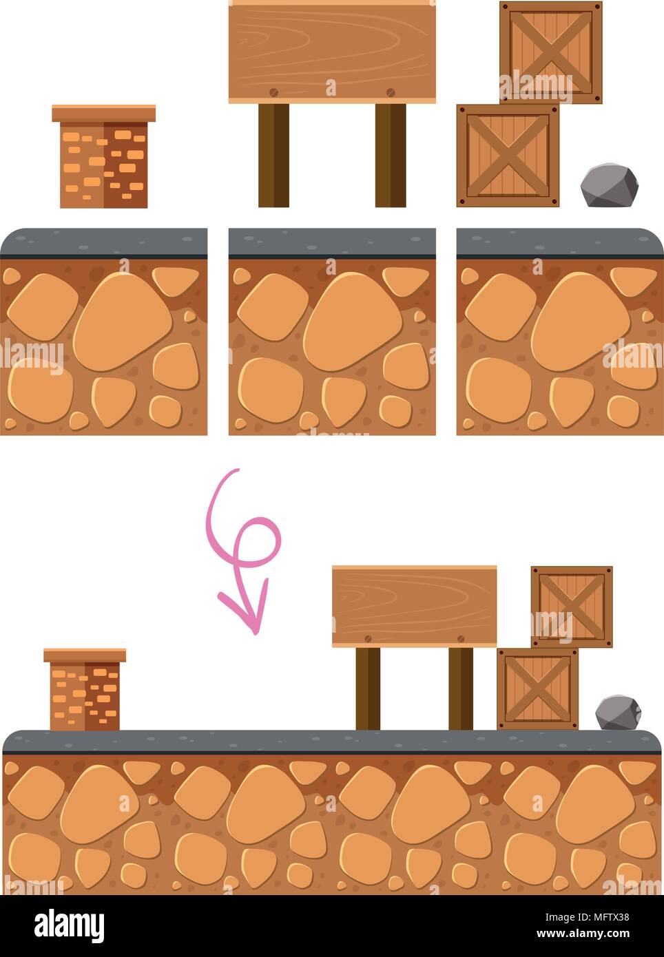 Puzzle Game Element on White Background illustration Stock Vector Image ...