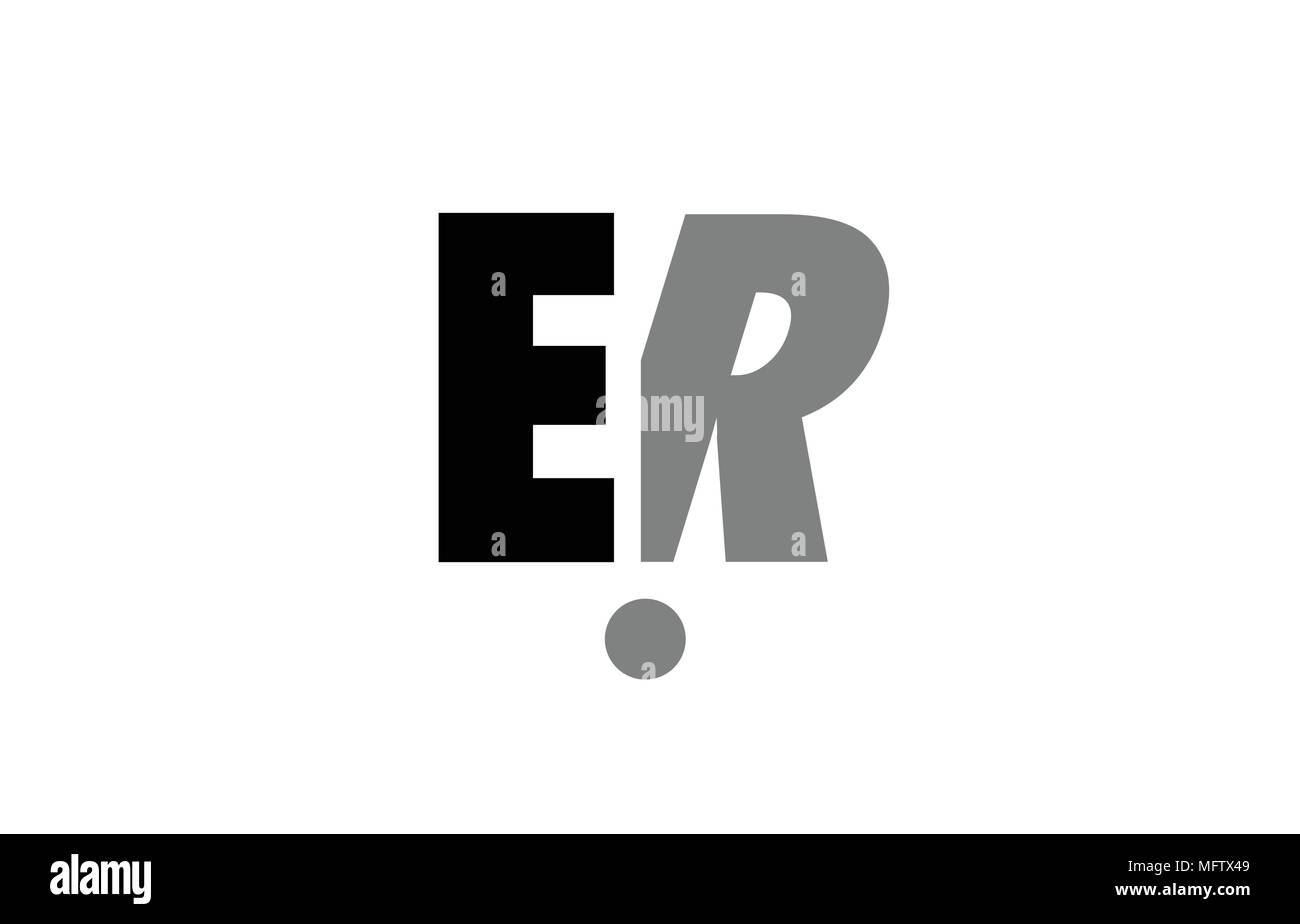 creative logo icon combination of alphabet letter er e r in black and ...
