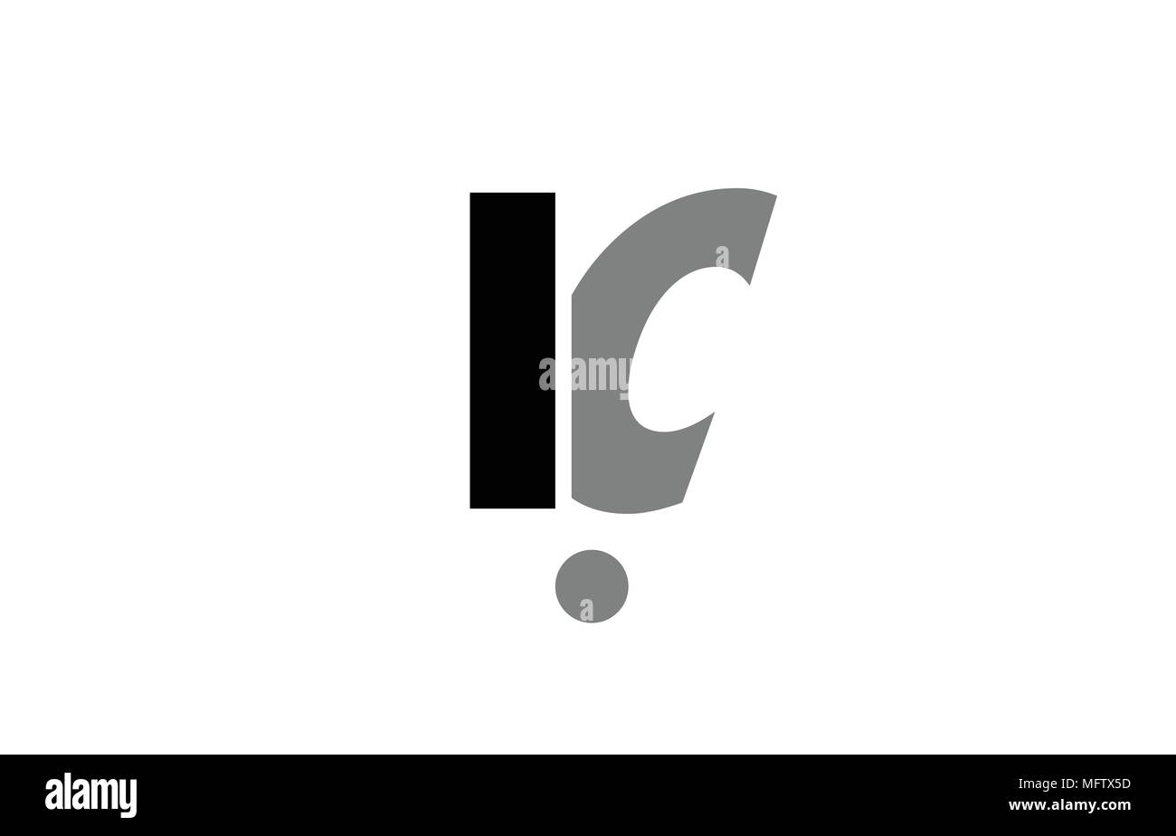creative logo icon combination of alphabet letter ic i c in black and ...