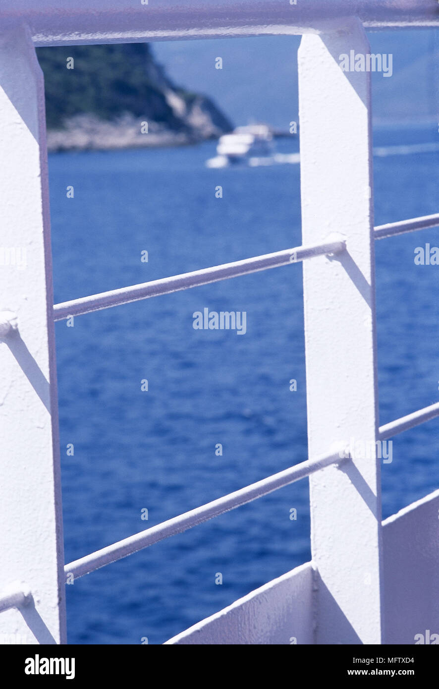 White metal balustrade Stock Photo - Alamy