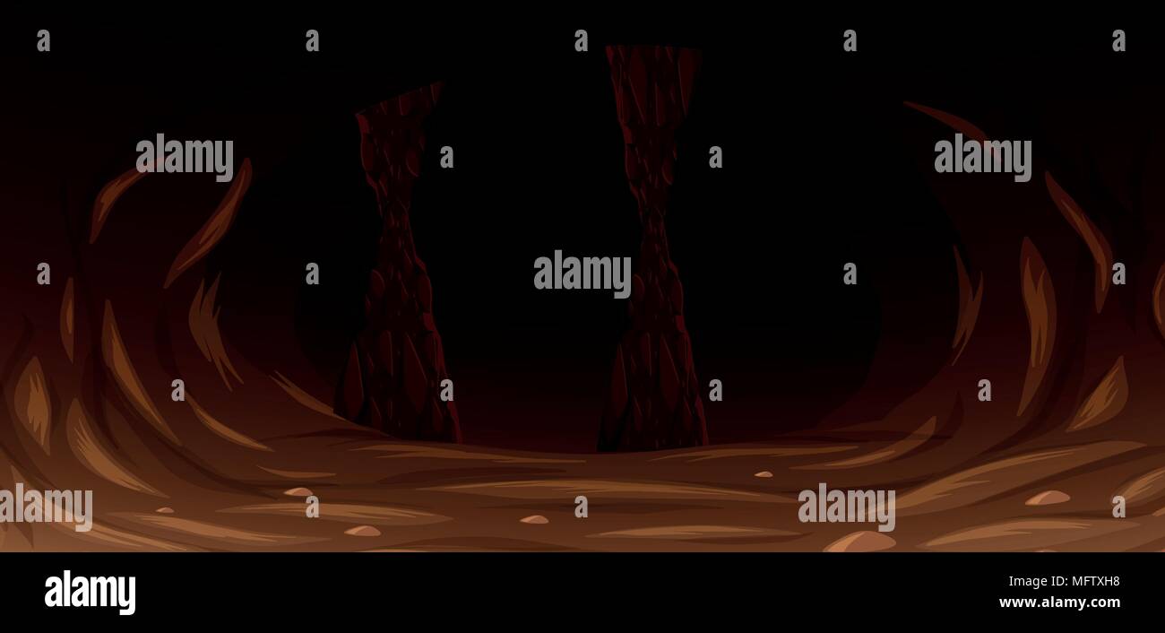 A Dark Scary Rock Cave illustration Stock Vector Image & Art - Alamy