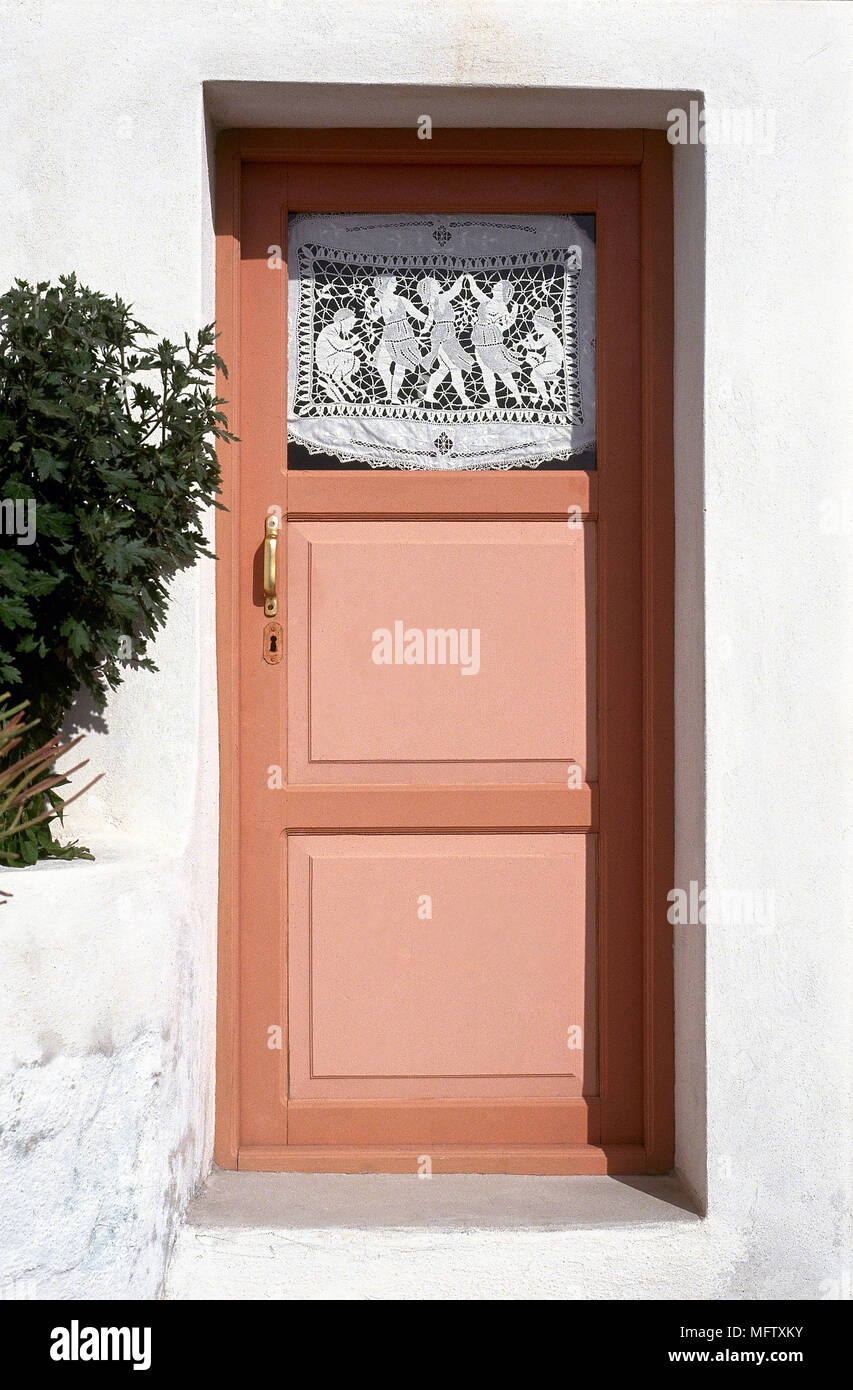 An exterior detail of a house, painted front door, close up Stock Photo ...