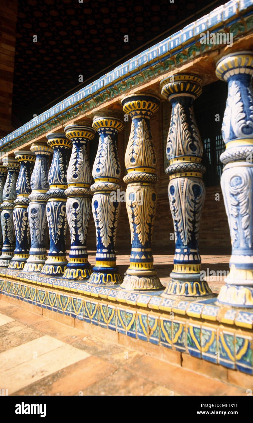 Ceramic balustrades in park Stock Photo - Alamy