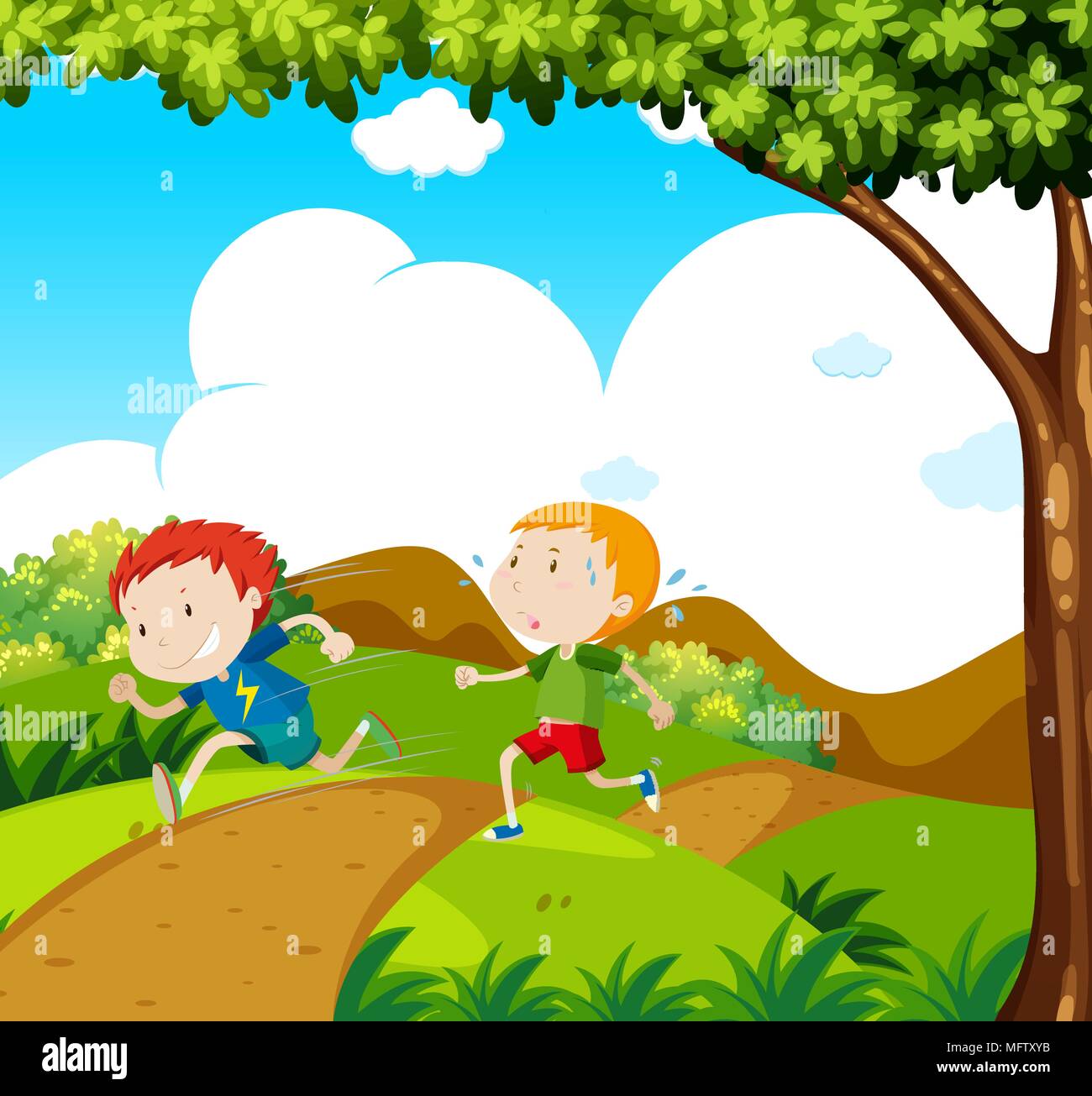 Uphill Race Clip Art