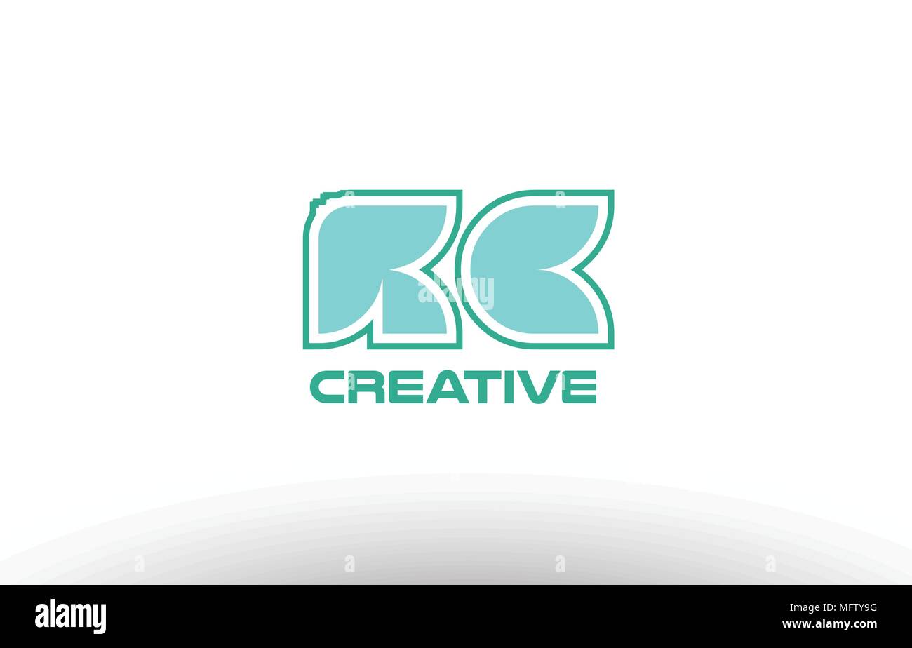 joint joined letter combination green pastel alphabet letter kc k c ...