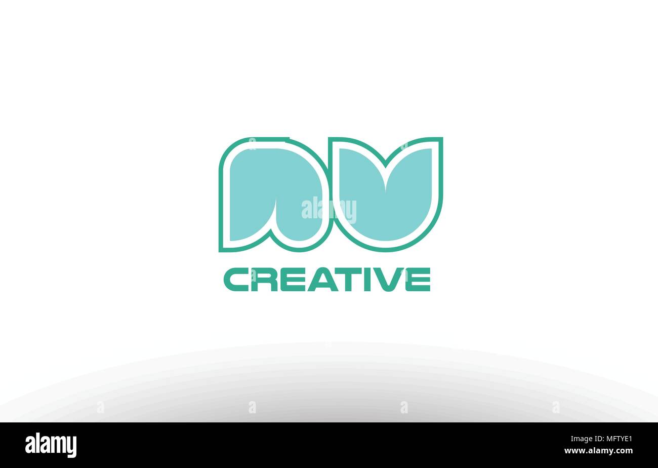 joint joined letter combination green pastel alphabet letter nv n v ...