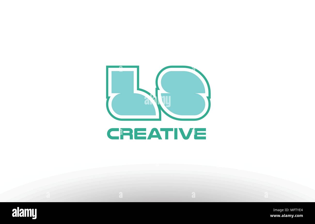 joint joined letter combination green pastel alphabet letter ls l s ...