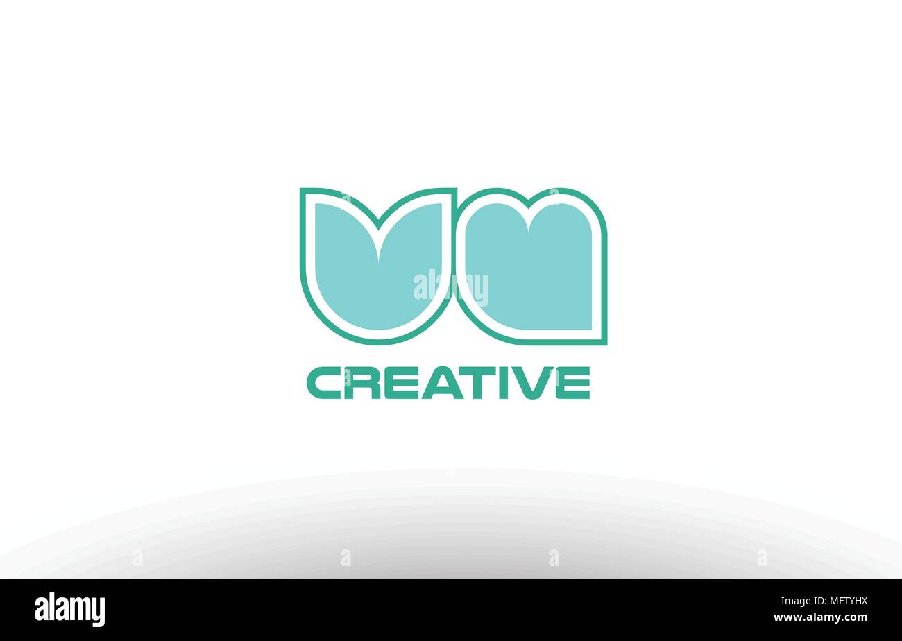 joint joined letter combination green pastel alphabet letter vu v u ...