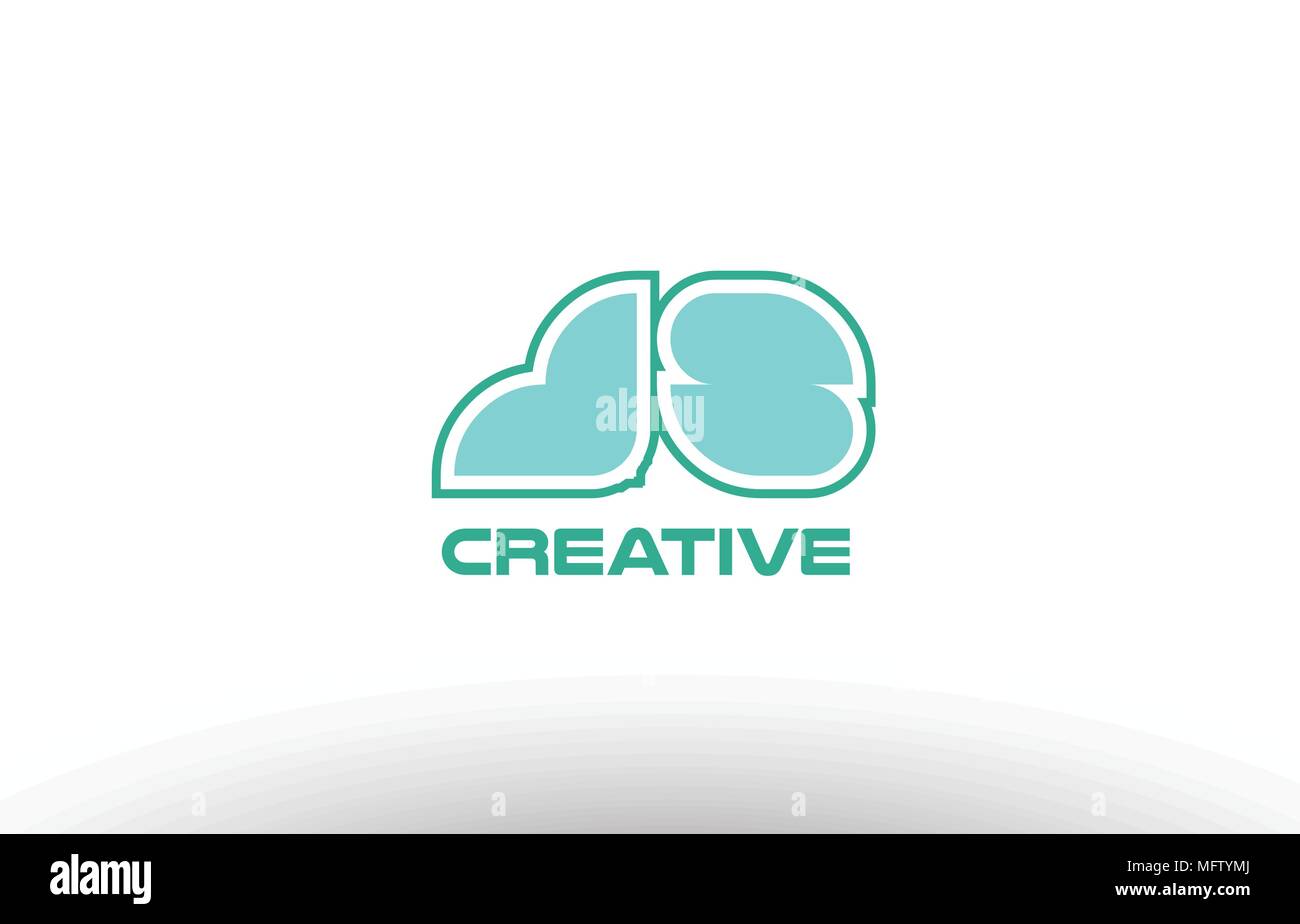 joint joined letter combination green pastel alphabet letter js j s ...