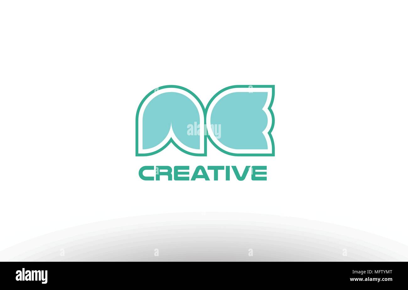 joint joined letter combination green pastel alphabet letter ae a e ...