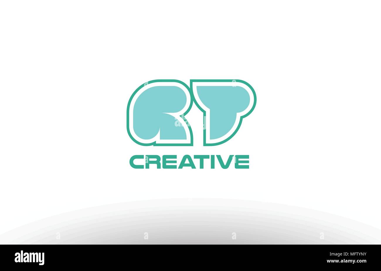 joint joined letter combination green pastel alphabet letter rt r t ...