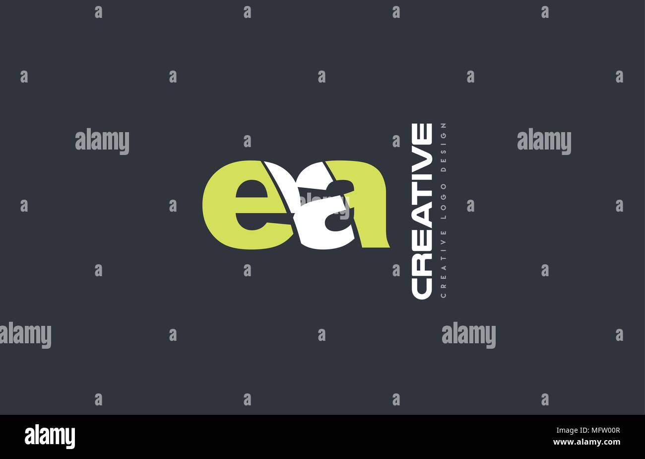 joint joined letter combination ea e a alphabet green blue blackground ...