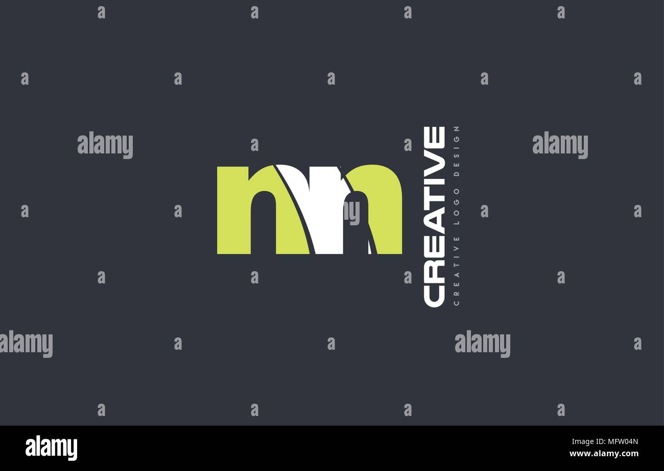 joint joined letter combination nn n n alphabet green blue blackground ...