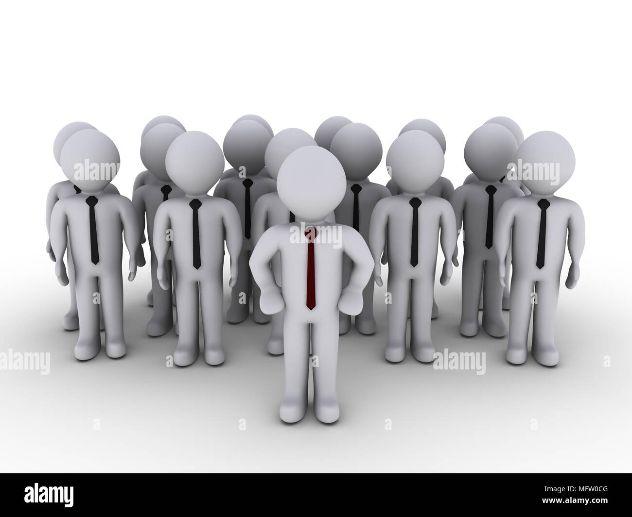 3d person standing in front of others as head of the team Stock Photo ...