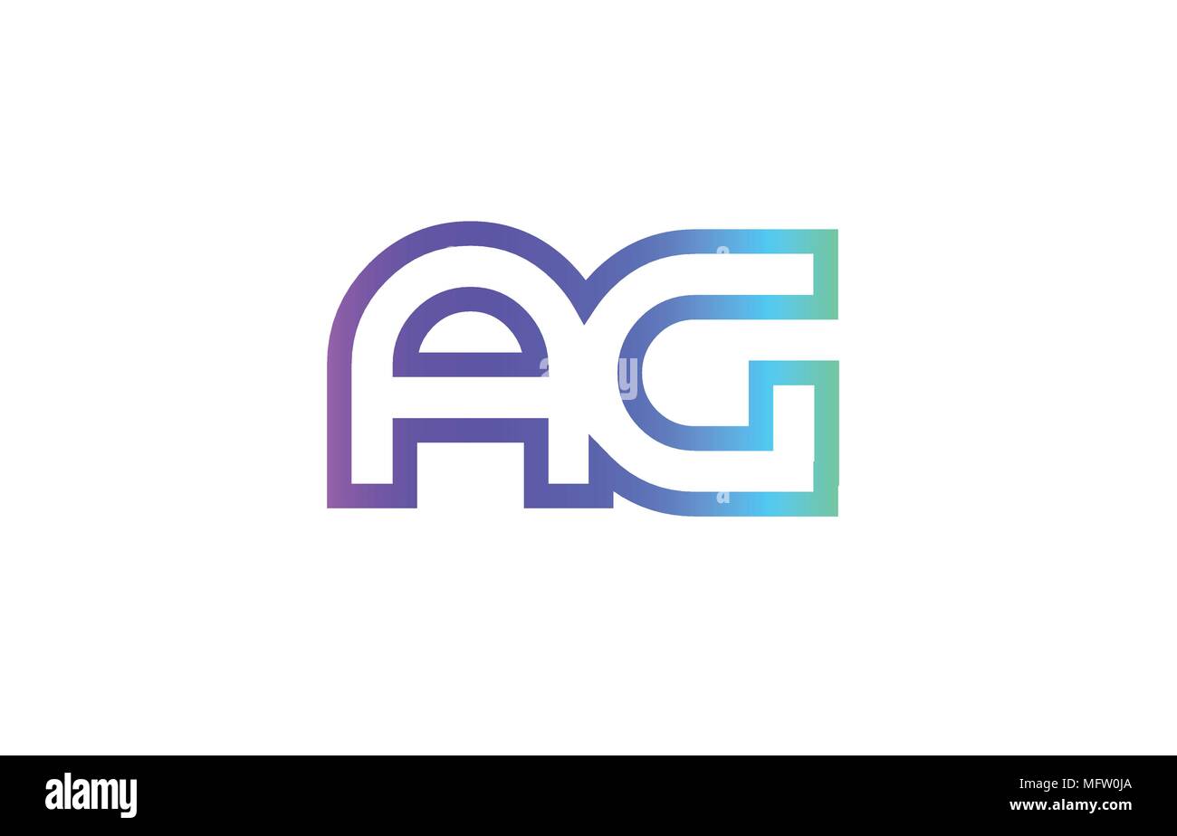 AG A G letter logo combination alphabet vector creative company icon ...