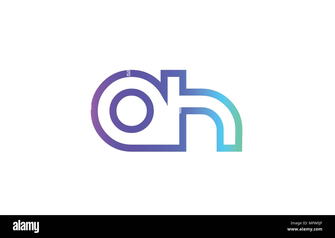 AH A H letter logo combination alphabet vector creative company icon ...