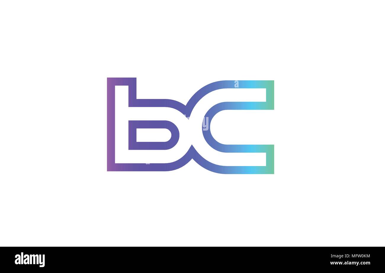 BC B C letter logo combination alphabet vector creative company icon ...