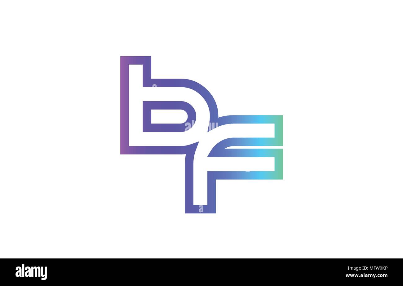 BF B F letter logo combination alphabet vector creative company icon ...