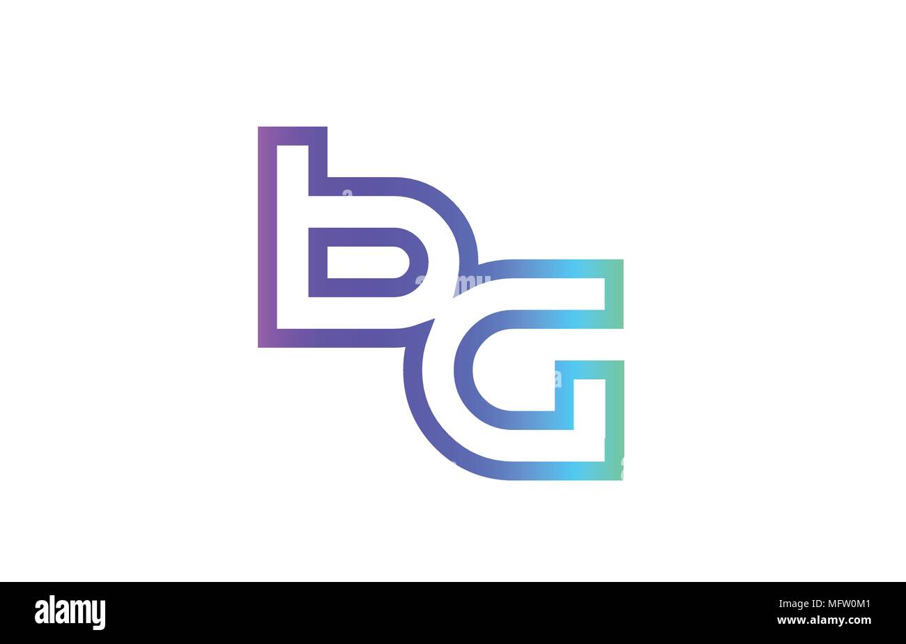 BG B G letter logo combination alphabet vector creative company icon ...