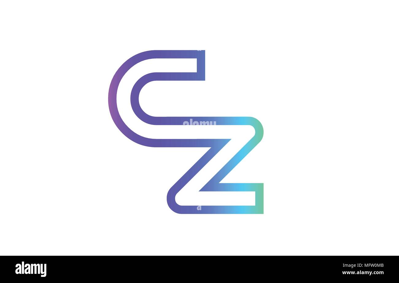 CZ C Z letter logo combination alphabet vector creative company icon ...