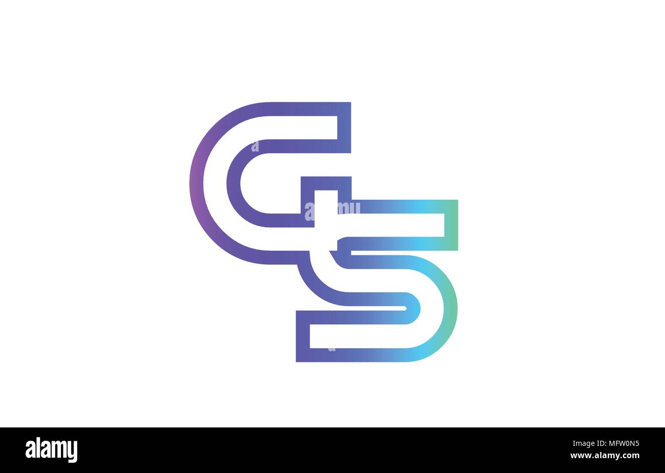 GS G S letter logo combination alphabet vector creative company icon ...