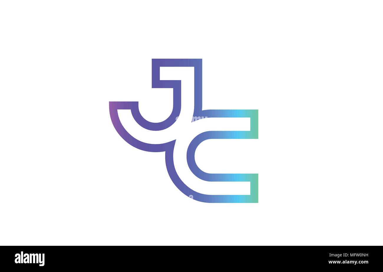 JC J C letter logo combination alphabet vector creative company icon ...