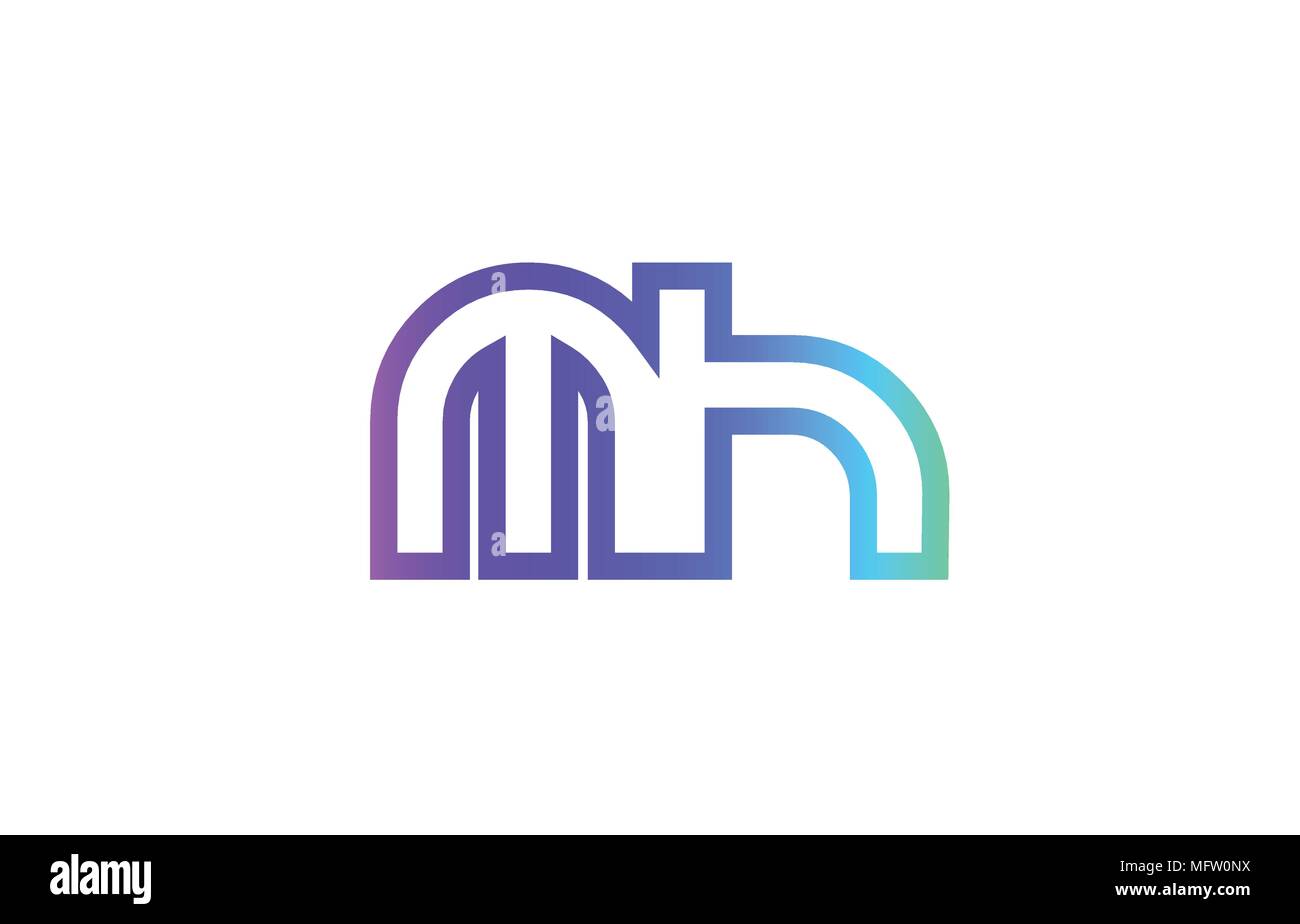 MH M H letter logo combination alphabet vector creative company icon ...
