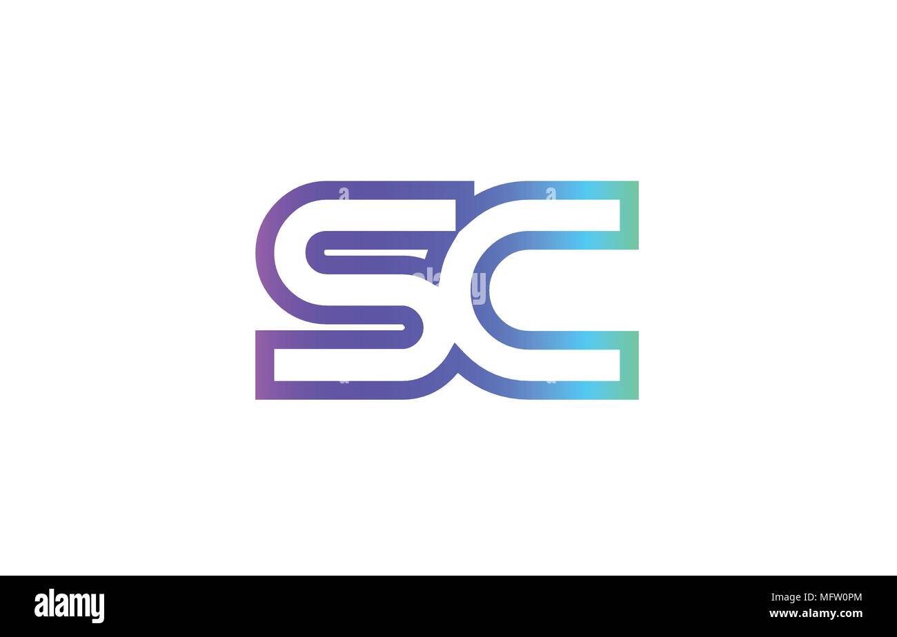 SC S C letter logo combination alphabet vector creative company icon ...