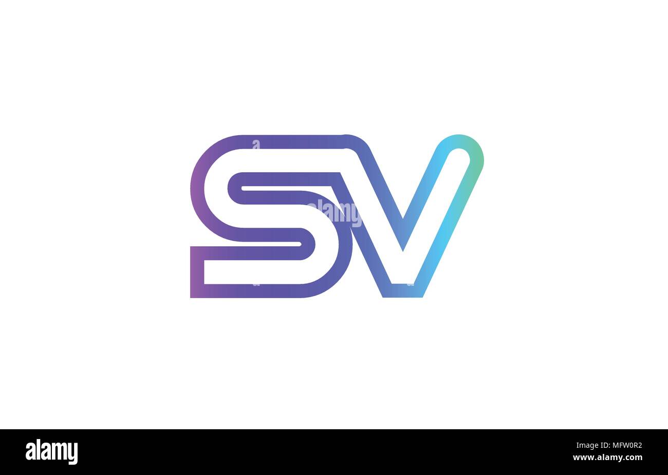 Letter sv vector vectors hi-res stock photography and images - Alamy