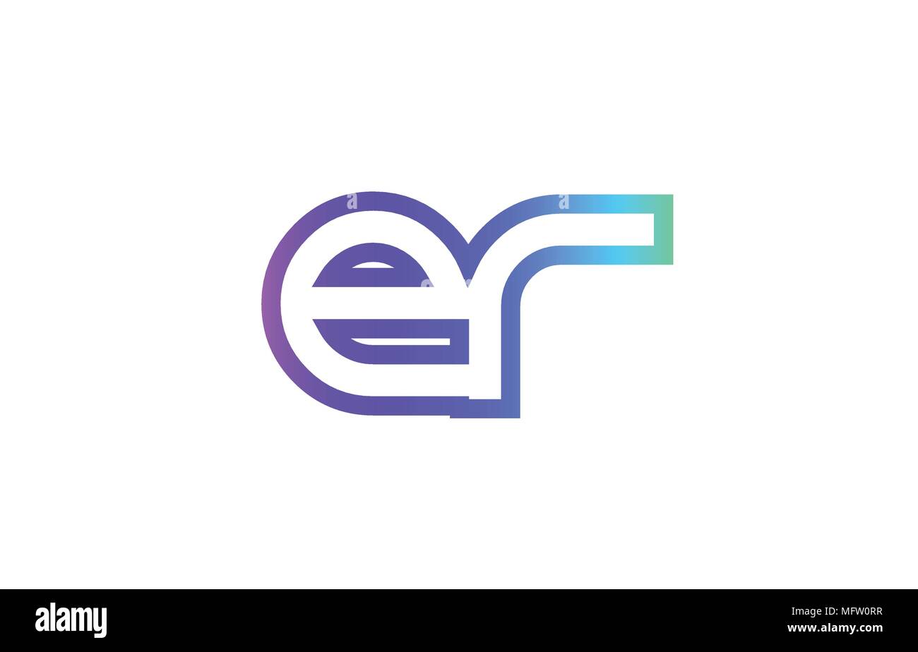 ER E R letter logo combination alphabet vector creative company icon ...