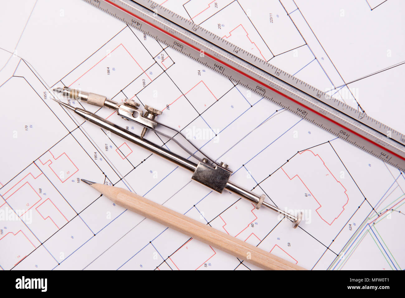 paper project plans and accessories Stock Photo - Alamy