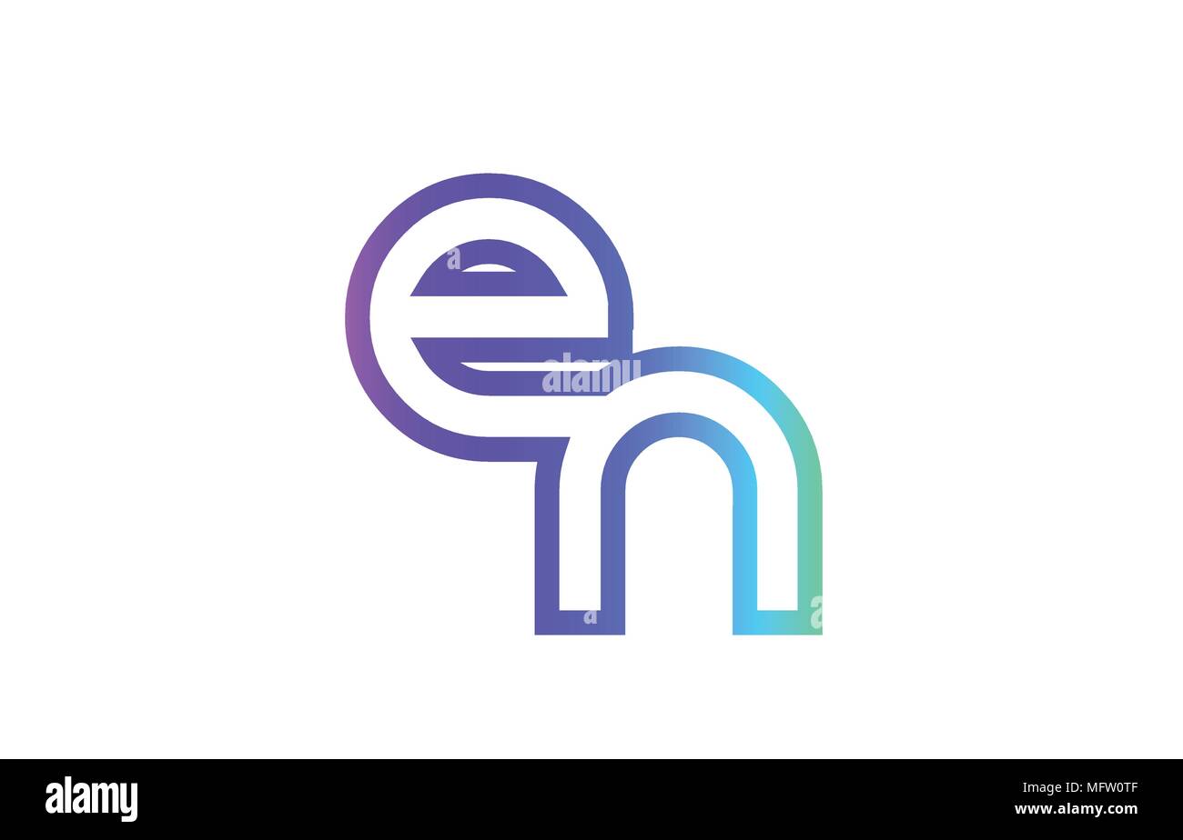 EN E N letter logo combination alphabet vector creative company icon ...